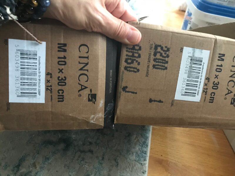 White Subway Tile Dye Lot Color Variations (Buyer Beware)