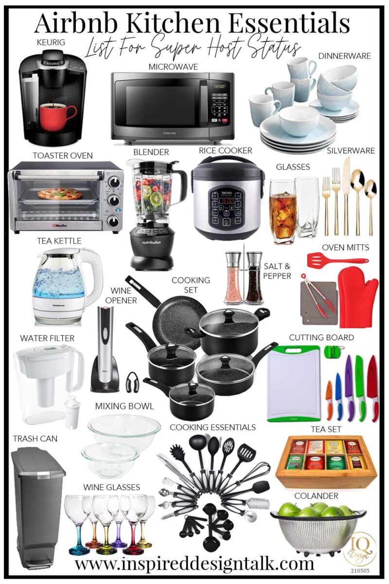 Airbnb Kitchen Essentials (Ultimate Guide) • Inspired Design Talk