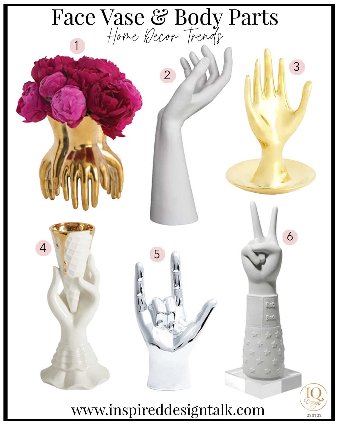 19 Hand Vase And Face Vase Home Decor Ideas