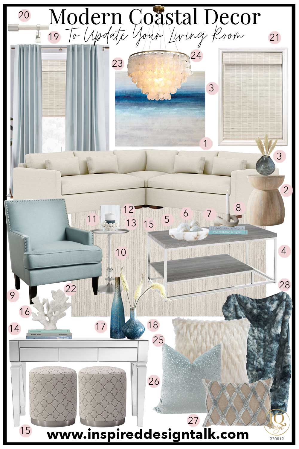 Modern Coastal Decor Ideas (Shop The Look) Living Room Design