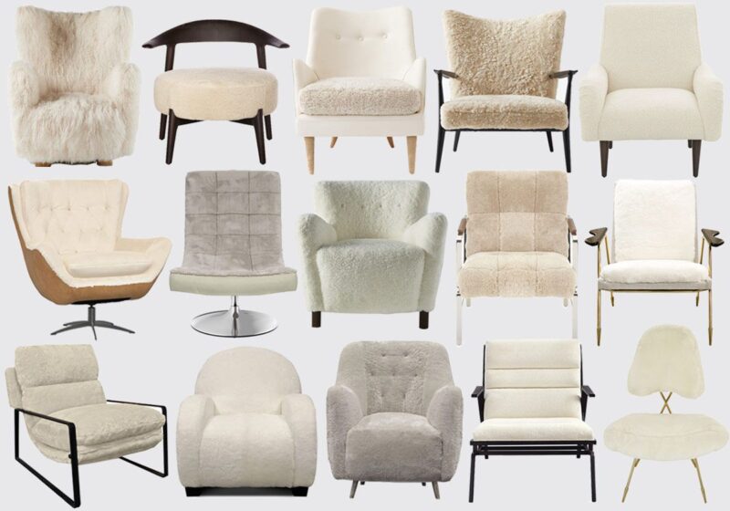 19 Shearling Chair Ideas That'll Make Your Living Room Cozy