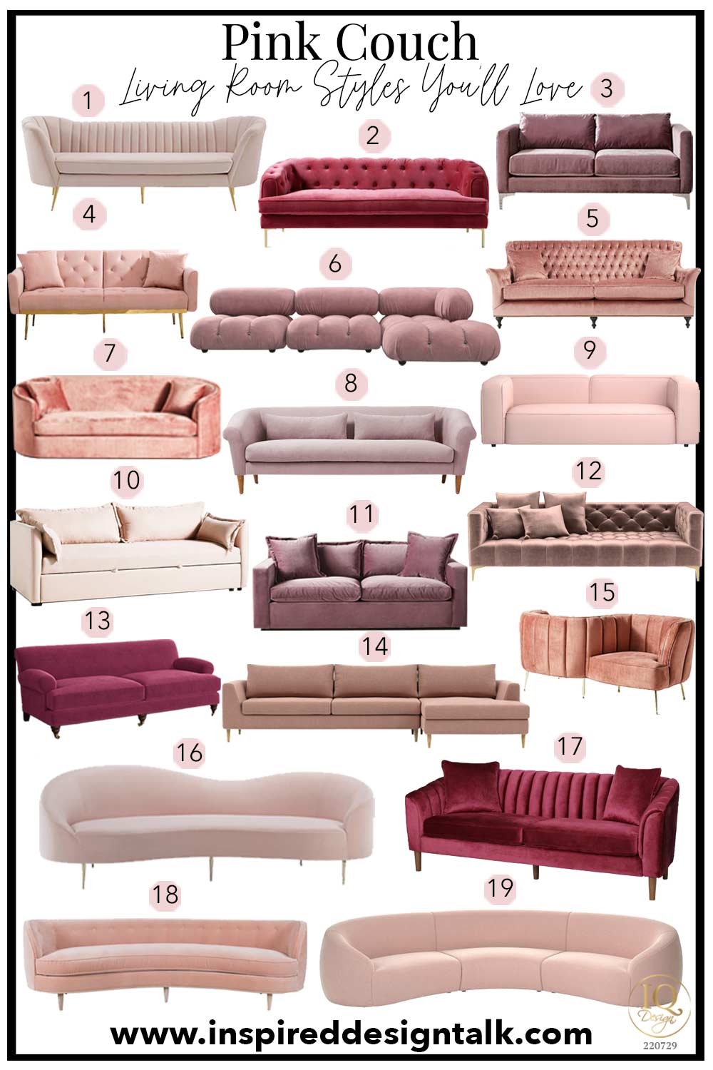 Pink Couch Ideas For Your Living Room You Can Shop Online