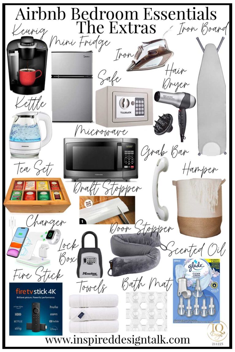 Airbnb Bedroom Essentials (Ultimate Guide) • Inspired Design Talk