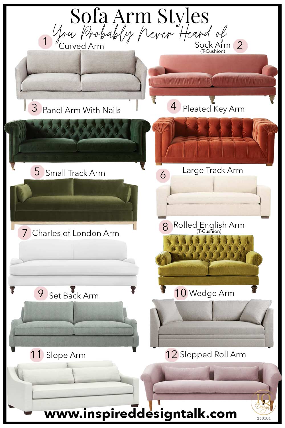 12 Sofa Arm Styles | You Probably Didn't Even Know Half Of These ...