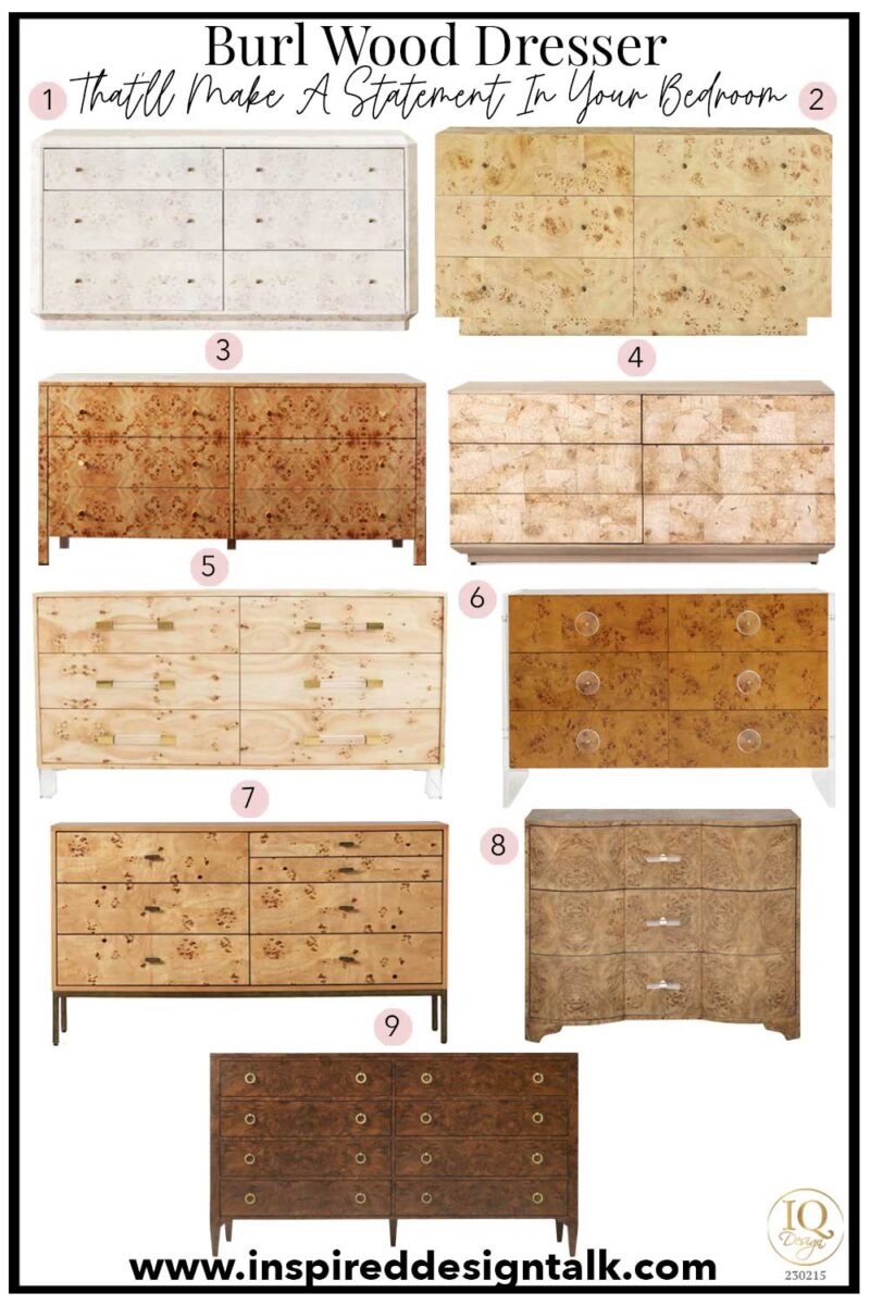 Burl Wood Dresser Ideas For Your Bedroom Makeover