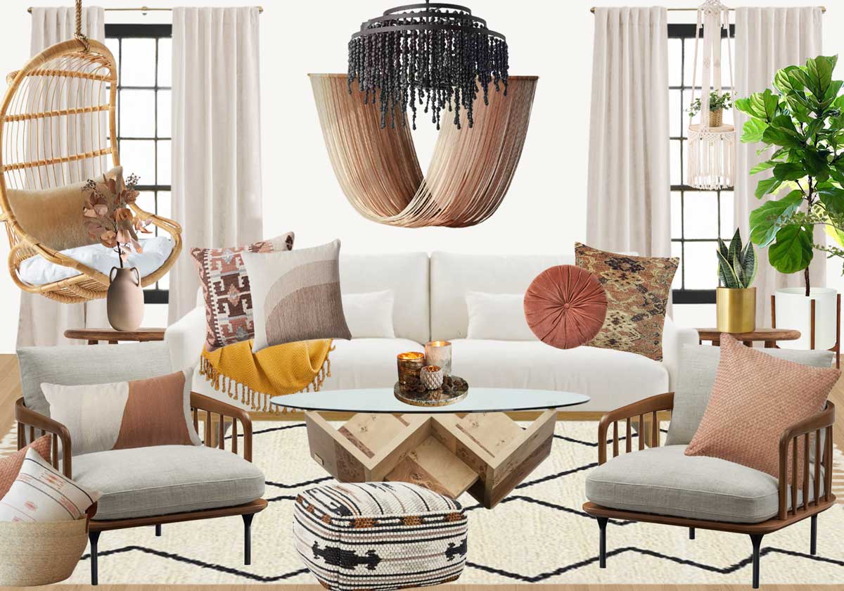 Scandi Boho Living Room: Blending Nordic-Bohemian Aesthetics
