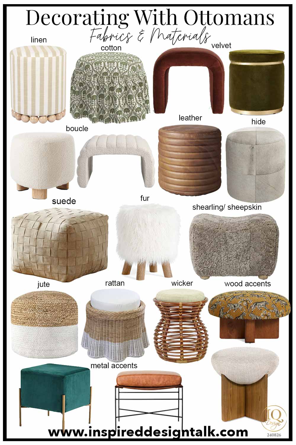 13 Ottoman Decorating Ideas That'll Elevate Your Home